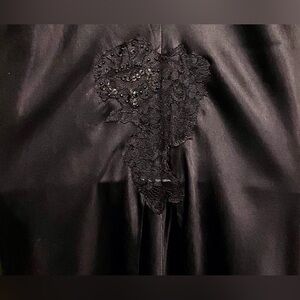 Soma | Intimates & Sleepwear | Soma Gorgeous Black Satin And Lace Robe ...